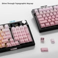 ASIASN-135 Key Shine Through PBT Keycaps - Pink Shot Side Printed ...