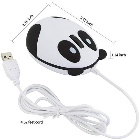 Super Cute Animal Wired Mouse Cartoon Panda Mouse Mini Travel Mouse ...