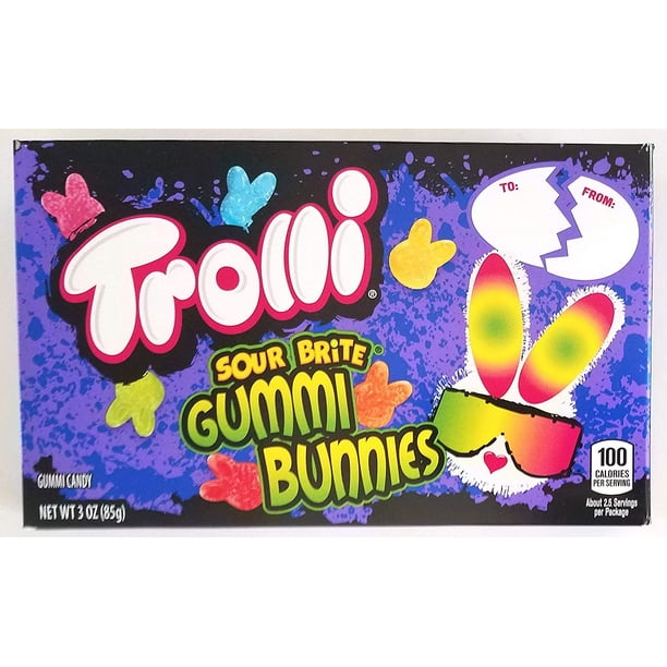 Trolli Bunnies Sour Brite Gummi Candy Theatre Box 3 oz - Walmart.com