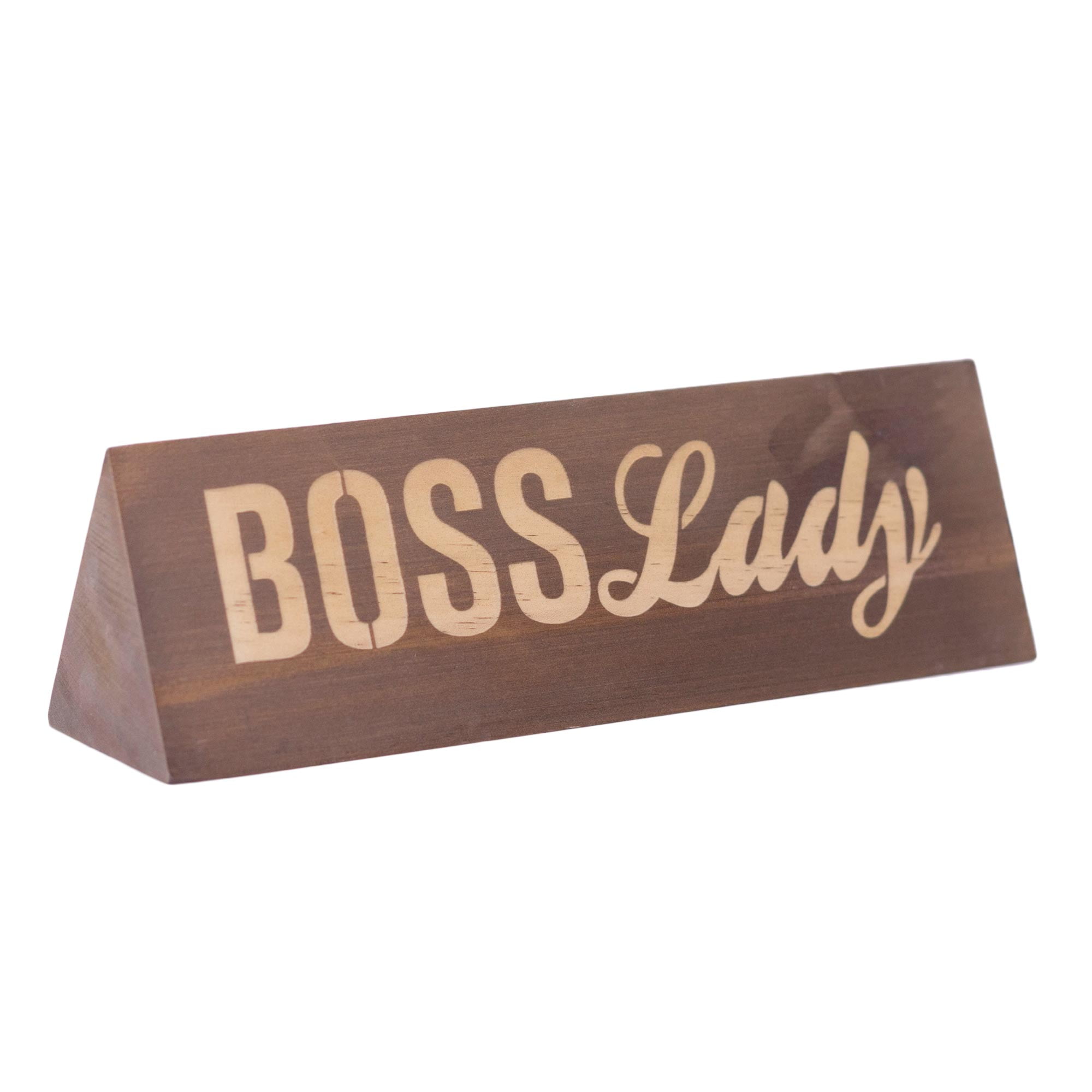 American Art Decor Novelty Wood Triangle Desktop Sign Office Desk Decor ...