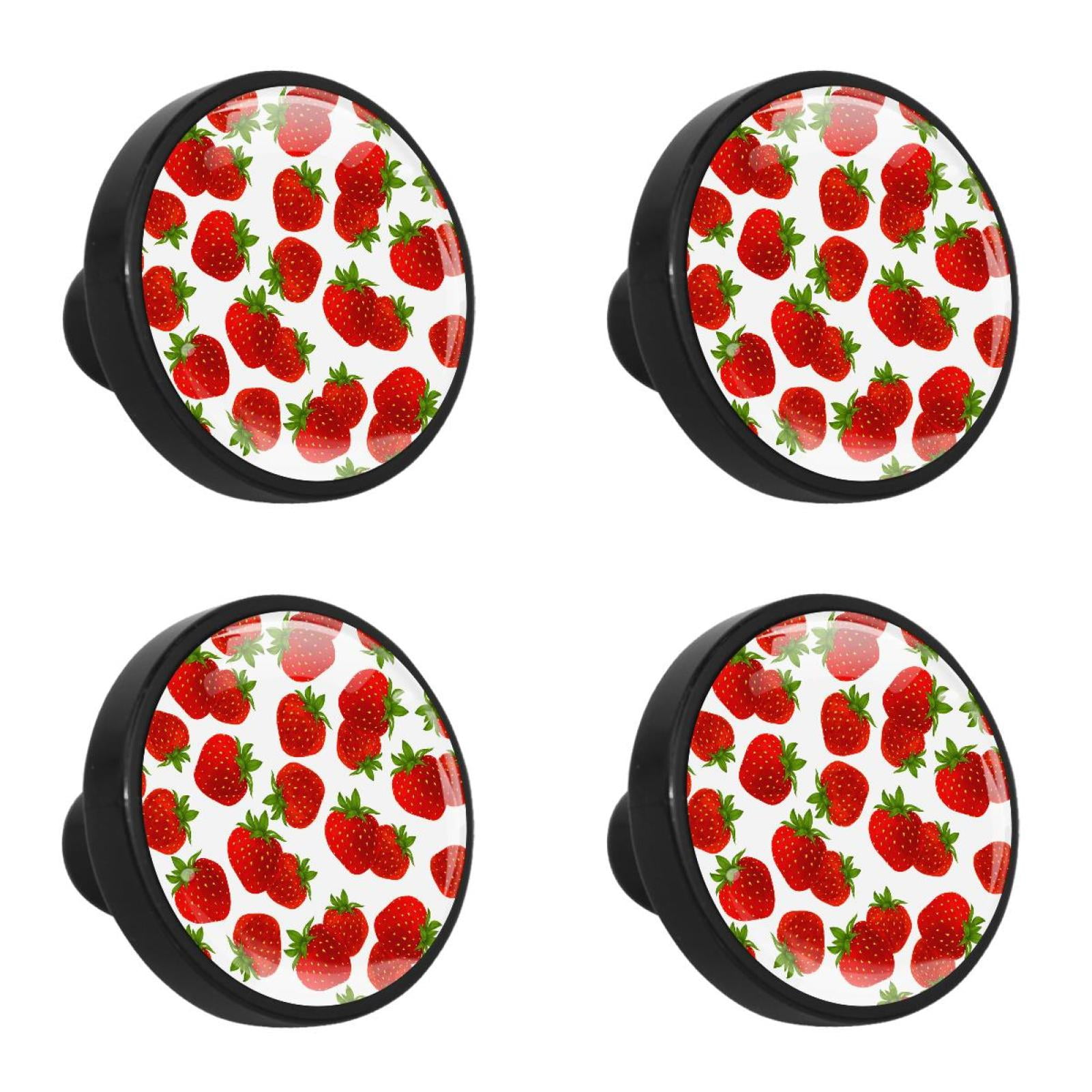 4 Pcs Strawberry Knobs for Kitchen Cabinet Cupboard Dresser Bookcase ...