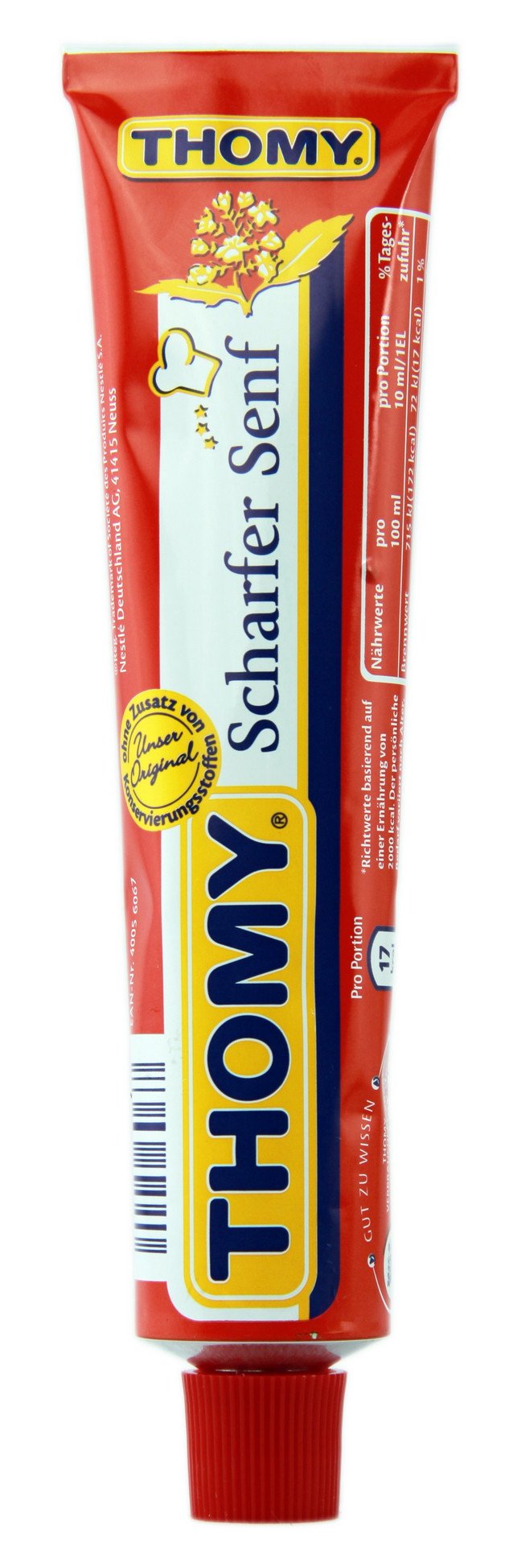 Thomy Scharfer Senf HOT Mustard 100ml Tube Walmart
