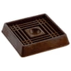 Shepherd 9076, 4 Count 2-1/8" Brown Square Cushioned Rubber Caster Cups ...