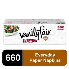 Vanity Fair Entertain Disposable Paper Napkins, White, 40 count ...