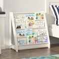 Hironpal Wood 4-Tier Fixed Kids Bookshelf Montessori Toddler Bookcase ...