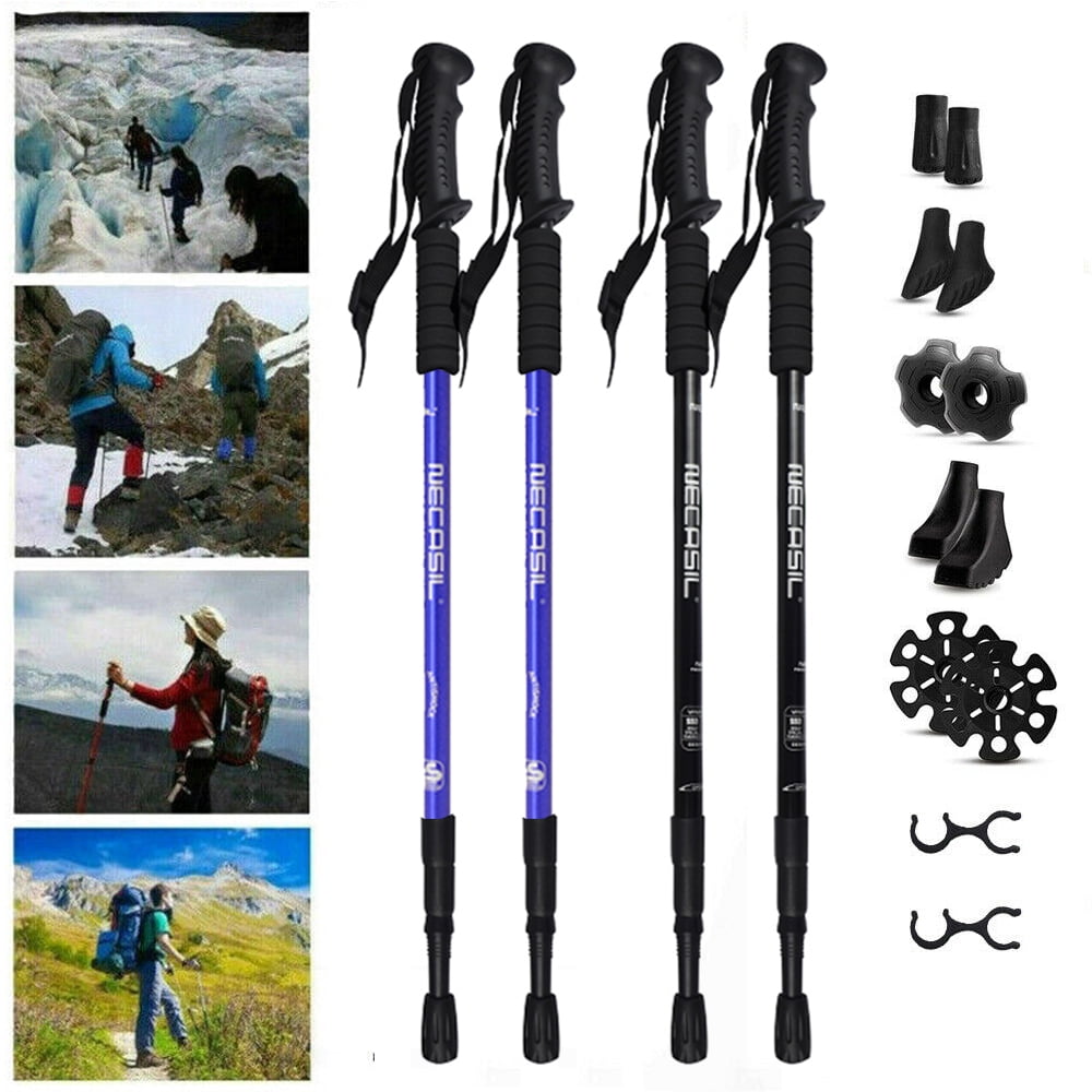 IC ICLOVER 2 Pack Lightweight Walking Sticks Quick Lock Trekking Poles ...