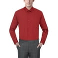 Mens Dress Shirt Regular Fit Long Sleeve Solid Mens Shirts Spread
