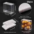 20 Pcs Transparent Gift Boxes 2.8x1.5x2.6 Clear Candy Packaging Box ...