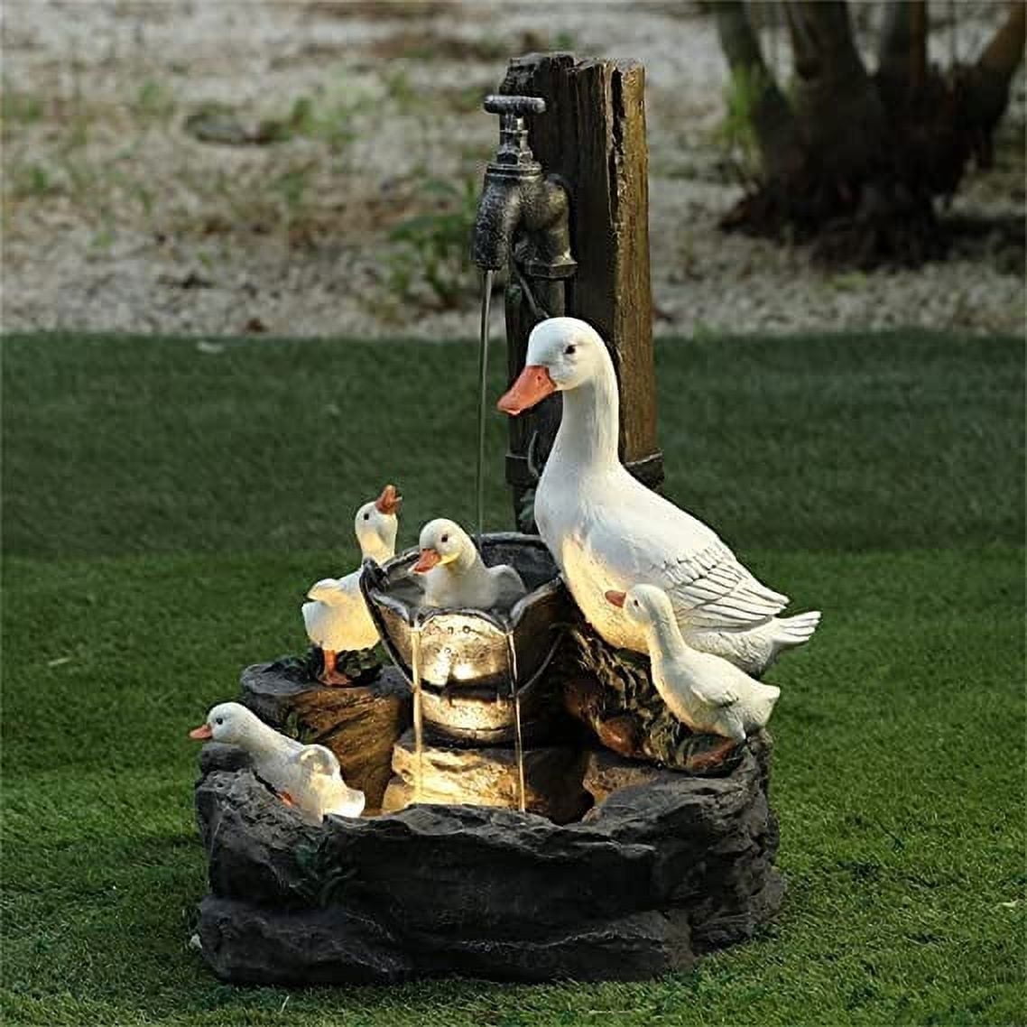 Click here for Xiao Hua Nvzi Solar Light Resin Duck Fountain Outd... prices