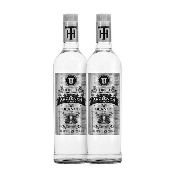 Paquete de 3 Tequila Hacienda De Tepa Blanco 2 Botellas 1 L | Walmart ...