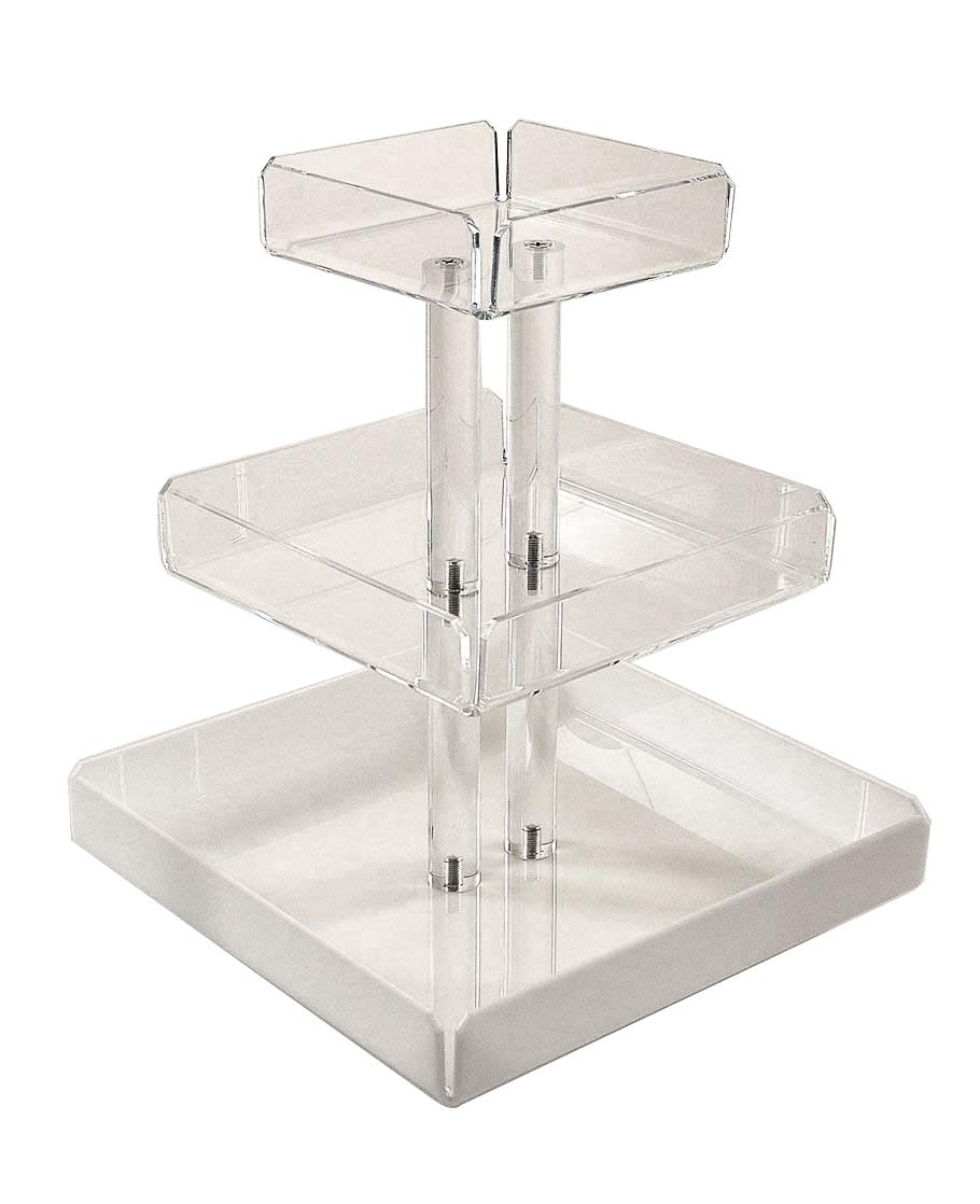 Cereal Box Display on Rotating Base | 3 Tier Cereal Box Tower - Walmart.com