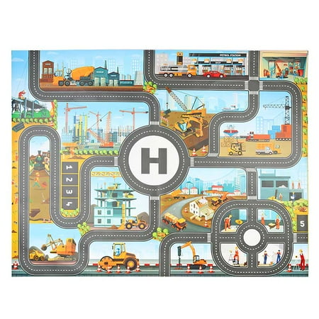 Lemonbest Children Traffic Parking Lot Map Portable Play Mat Traffic ...
