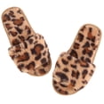Haute Edition Women's Faux Fur Slide On House Slippers - Walmart.com