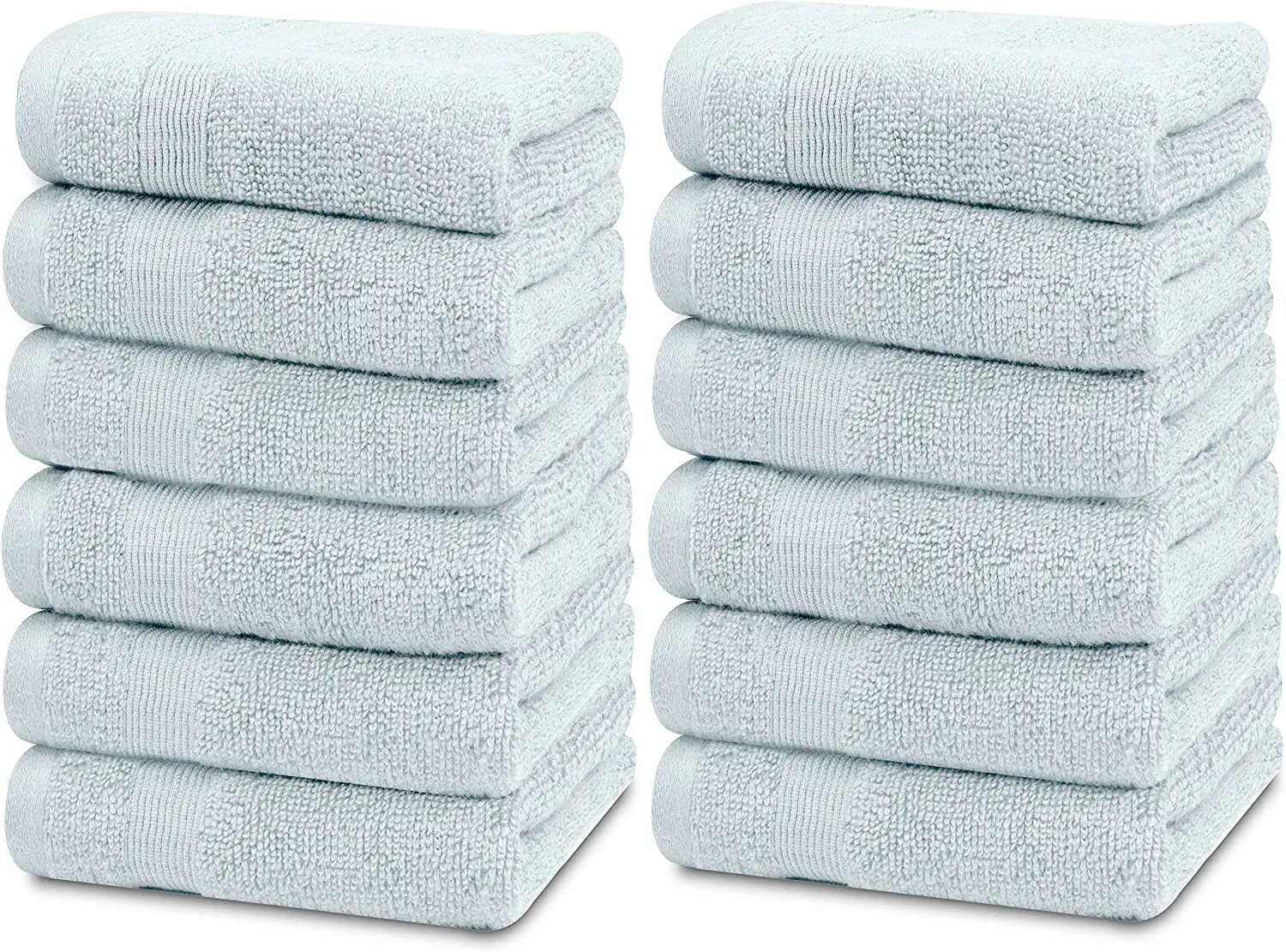 Resort Collection Soft Washcloth Face & Body Towel Set | 12x12 Luxury ...