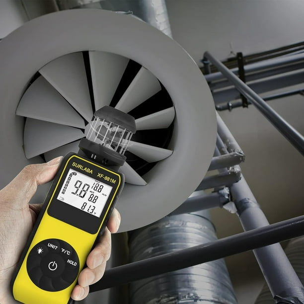 SHAR Wind Cup Digital Anemometer, Outdoor Wind Speed Meter 0.7~42m/s ...