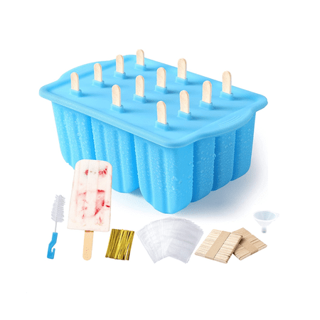 Symkmb Popsicle Silicone , 12 Pieces Popsicle Trays for Freezer ...