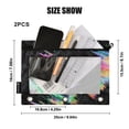 2 Pcs 3 Ring Binder Pouches, Foldable File Folders with Clear PVC ...