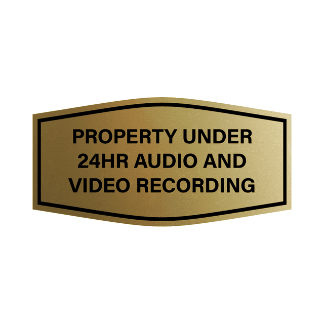 Signs ByLITA Fancy Property Under 24Hr Audio and Video Recording Sign ...
