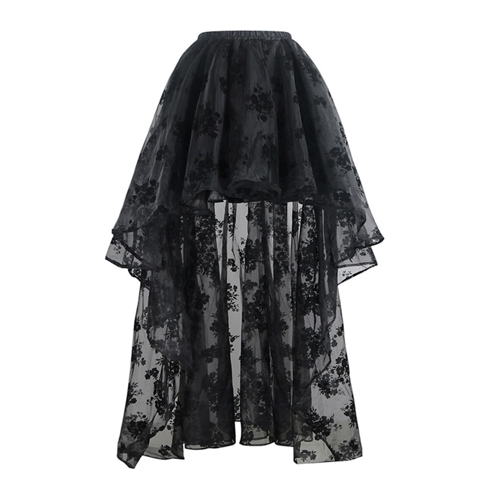 Click here for Bunblic Layered Mesh Tulle Skirt Women High Low Tu... prices