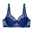 Fatuov Women's Lace Bra with Underwire Solid Color Comfort Daily Bra ...