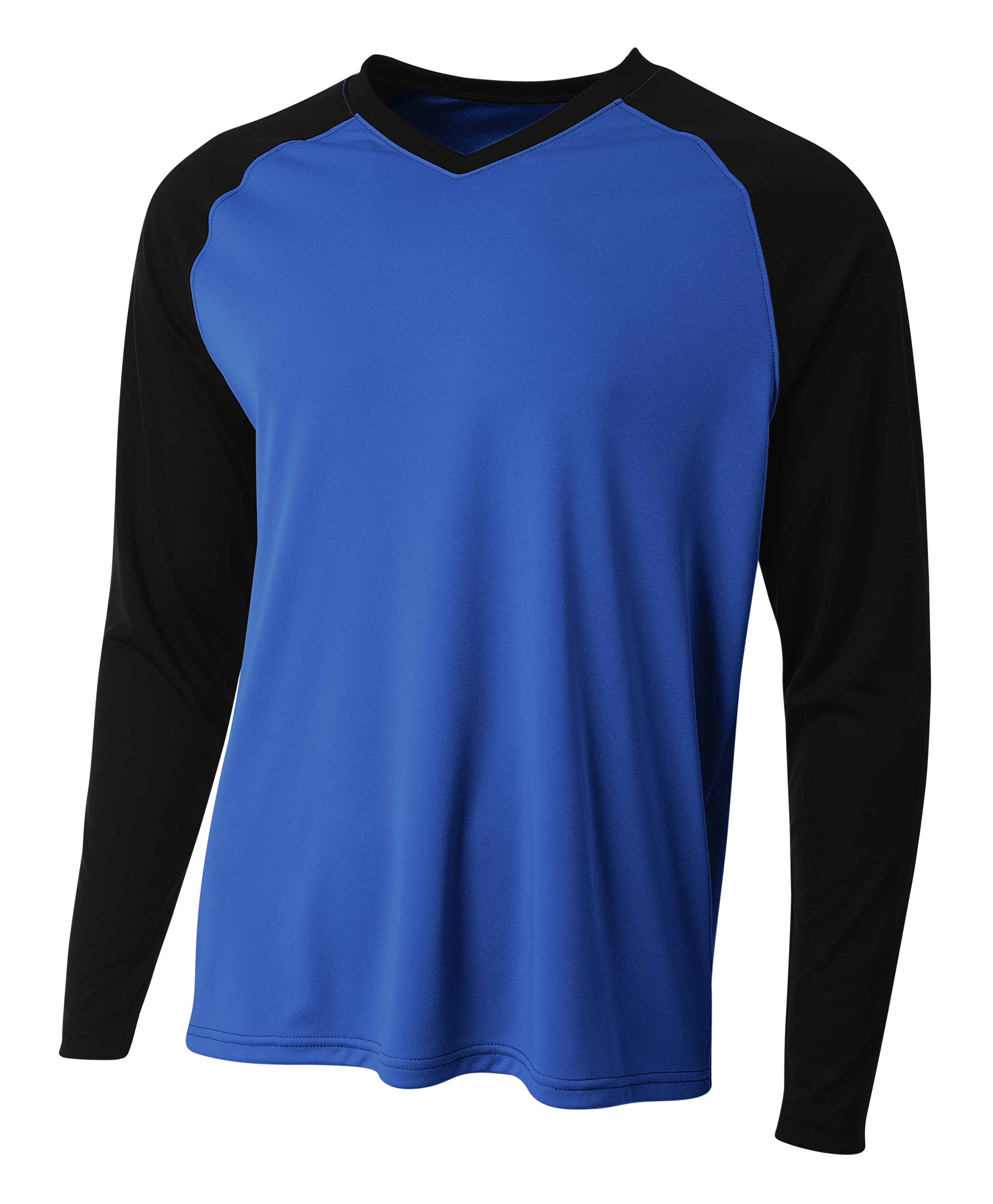 A4 Long Sleeve Strike Raglan Tee For Men in Royal/Black | N3374 ...