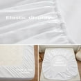 1pc Polyester Galaxy Scenery Solid Fitted Sheet Mattress Cover Four