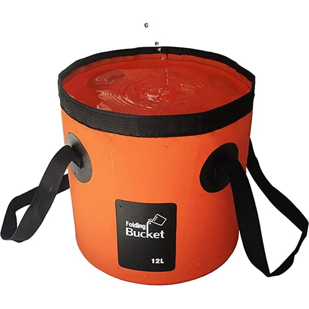 Collapsible Bucket, 12L Multifunctional Portable Collapsible Fishing ...