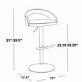 Oat Fabric Adjustable Swivel Bar Stools, Set of 2 Chrome Counter Height ...