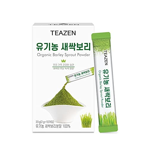 TEAZEN Organic Barley Sprout Juice Powder, Korean Organic Superfood ...