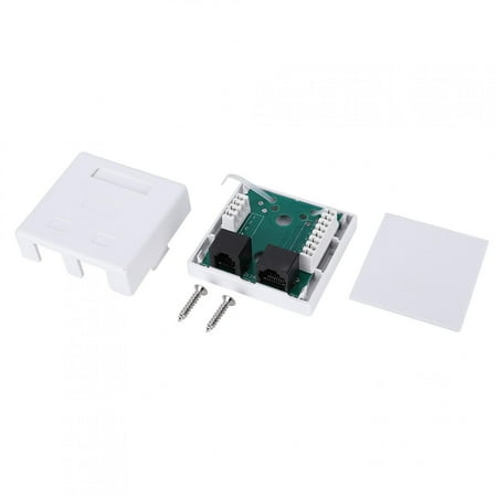 RJ45+RJ11 Wall Connector Junction Adapter 2Port Desktop Extension Cable ...