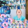 Stitch Birthday Party Decorations Balloons Cake Toppers Banner for Kids Birthday Party Supplies ...