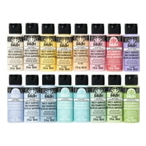 FolkArt Multi-Surface Satin Acrylic Craft Paint Set, 12 Colors, 2oz ...