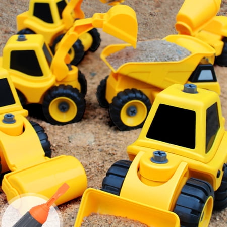 Children Detachable ABS Truck Toy DIY Assemble Construction Vehicle ...