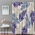 Blue Gray Palm Leaf Shower Curtain, Country Vintage Minimalist ...