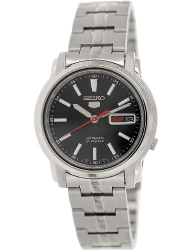 Seiko - Seiko Men's SNKL83 5 Automatic Black Dial Stainless Steel ...