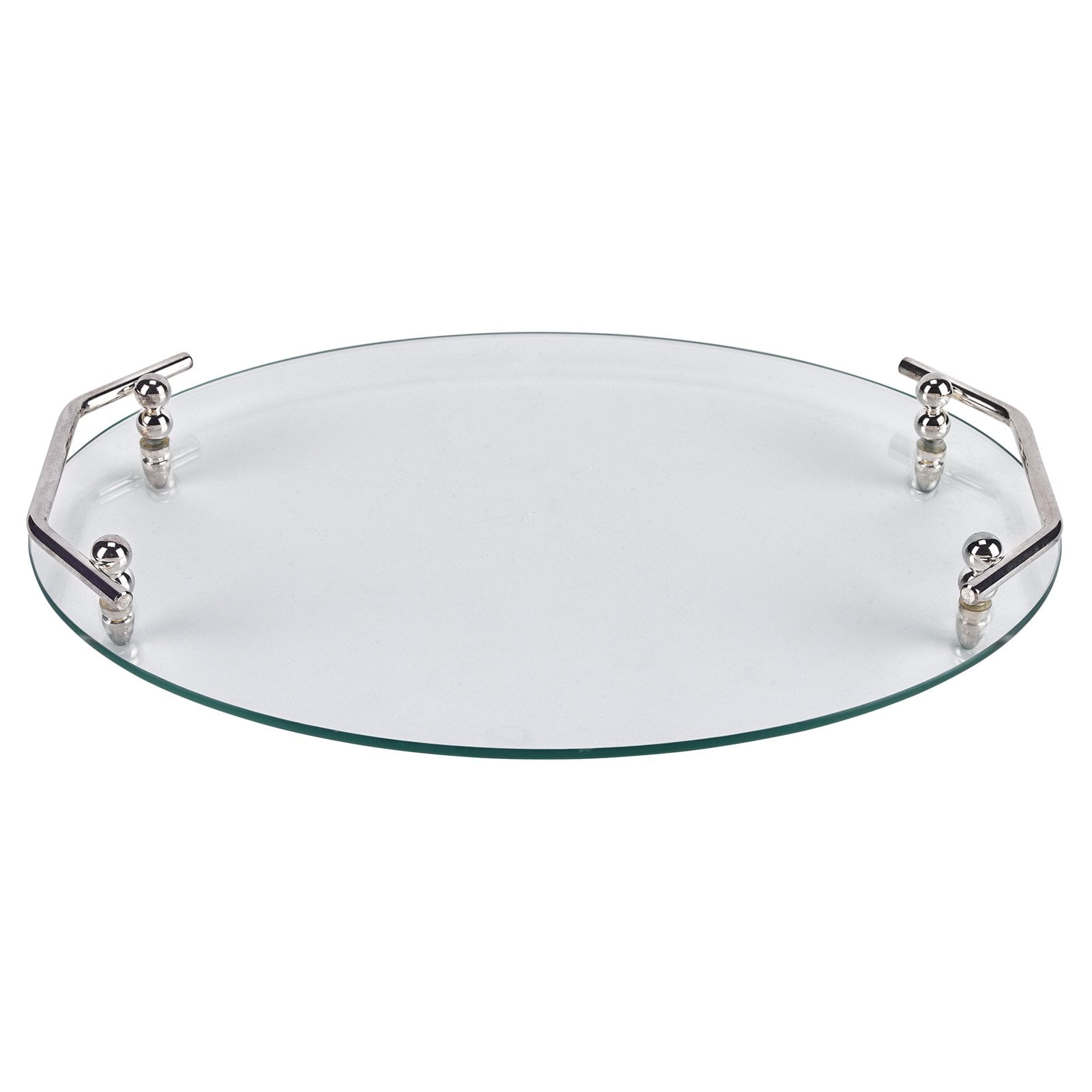 Badash Classic Oval Glass Serving Tray With Handles
