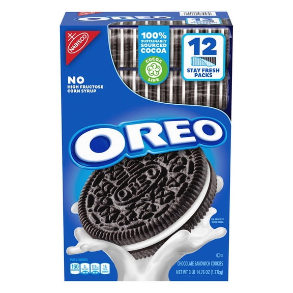 Nabisco Oreo Chocolate Sandwich Cookies, Sustainably Sourced Cocoa ...