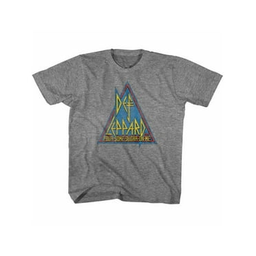 Def Leppard 80s Metal Band Rock N Roll Def Crest Youth Big Boys T-Shirt ...