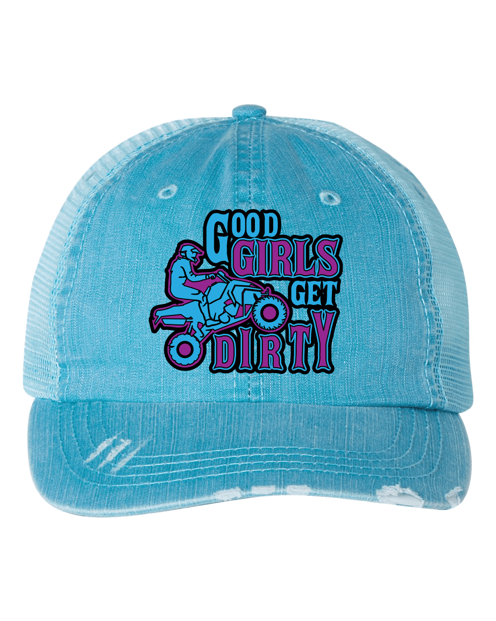 Women's Embroidered Good Girls Get Dirty Baseball Cap, Blue - Walmart.com