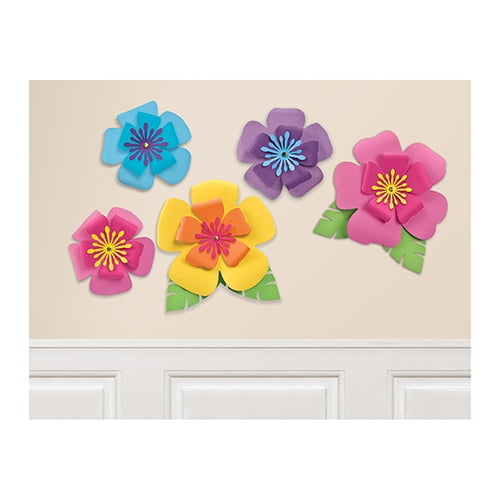Hawaiian Hibiscus Paper Flowers - Walmart.com