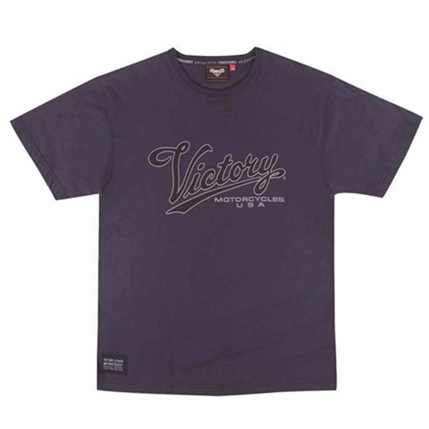 Victory Motorcycle New OEM Men's Navy Script Tee Shirt, Medium ...