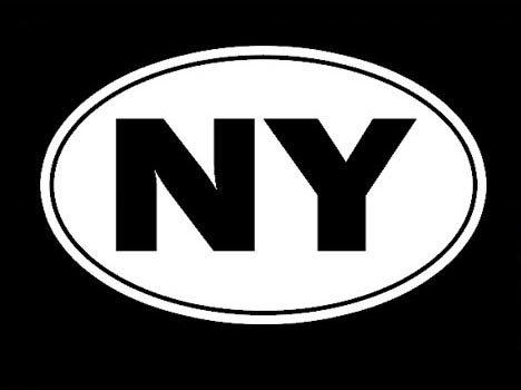 New York Empire State Tourism Logo Decal Sticker - White Vinyl Decal ...