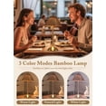 Boho Rattan Table Lamp,Wicker Night Light,LED Rechargeable Reading ...