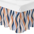 Abstract Stripes Bed Skirt California King Size 16 Inch Drop, Geometric ...