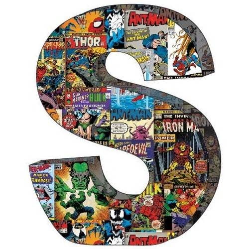 Marvel Retro Comics Wood Letter 'S' with hooks - Walmart.com