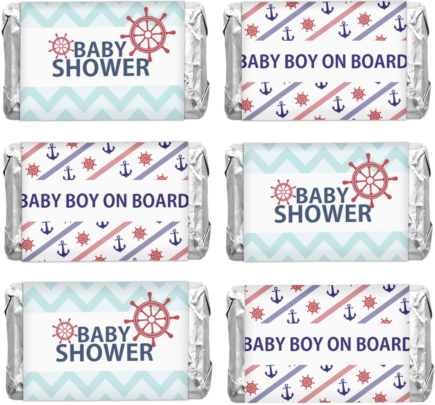 Inkdotpot Pack of 90, Baby Shower Candy Wrappers, Mini Candy Bar ...