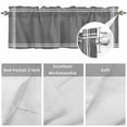 Curtain Valance for Windows, Deep Grey Kitchen Valances Rod Pocket ...