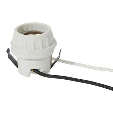 B&P Lamp E26 Medium Base Phenolic Socket with Threaded Shell and Ring ...