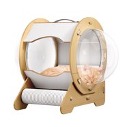 Miumaeov Cat Bed Space Capsule MDF Modern Wooden Pet Cat House ...