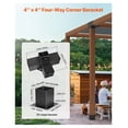 Pergola Bracket Kit 4x4 Inch, 2 Pcs Heavy Duty Corner Brackets for ...